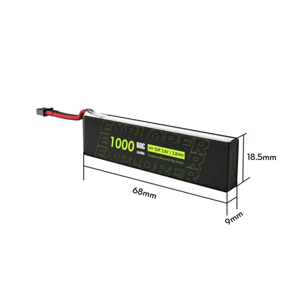 Explorer 1S 1000mAh LiHV Battery V2 A30 Plug (4Pcs) – The Black Market FPV